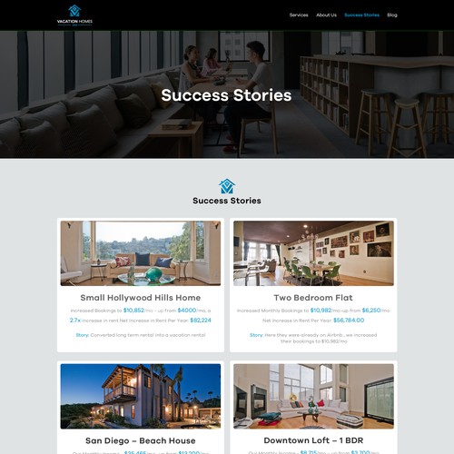 Designs | Success Stories page design | Landing page design contest