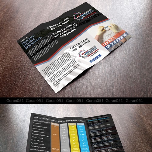 HVAC service contract brochure | Brochure contest
