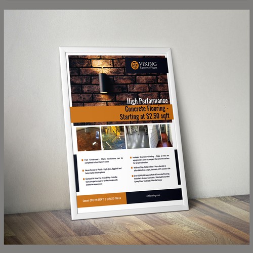 Create a captivating & impactful flyer for concrete flooring - many ...