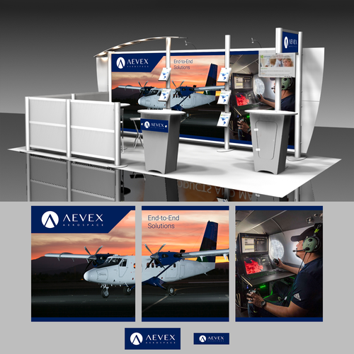 Designs | 10x20 Tradeshow Booth for Aviation and Defense Company ...