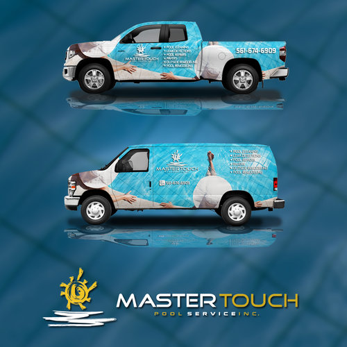 Designs | Pool Service Company needs A beautiful CAR WRAP - 2 Vehicles ...