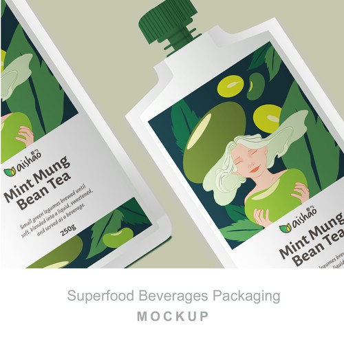 Design Trendy Package Label for Superfood Beverages | Product label contest