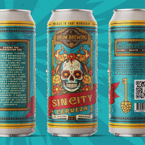Designs | Drum Brewing Cerveza Can Design | Product label contest