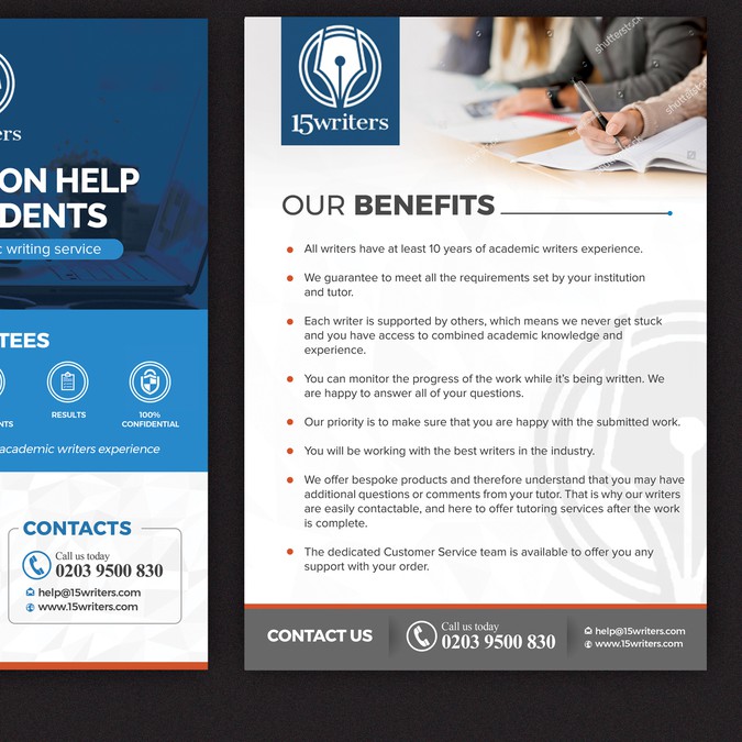 A4 leaflet. Academic Writing. The winner will also be hired to do other ...