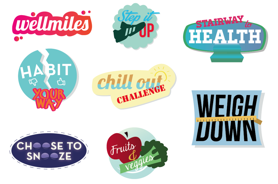 Fun Graphics for Employee Wellness Challenges | Illustration or ...