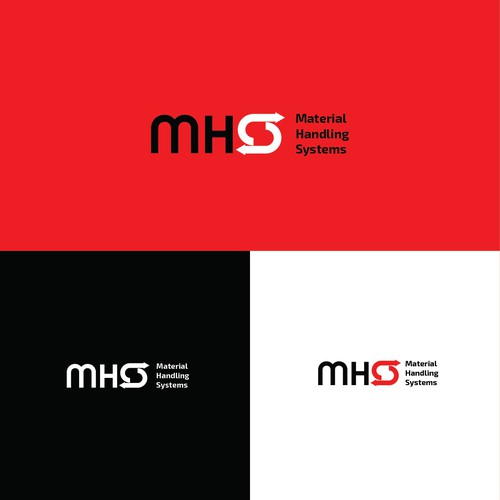 Create a clean, high-tech logo for MHS, Material Handling Systems ...