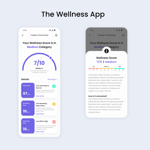 Designs | Wellness "vital signs" app - redesign | App design contest