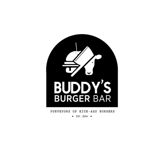Design a simple, rustic and fun logo for a gourmet burger restaurant ...