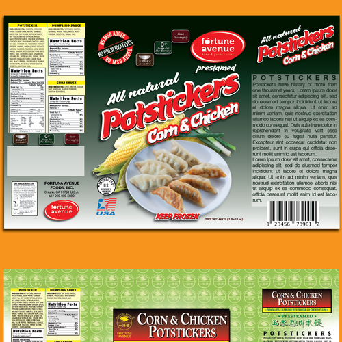 Frozen Potstickers - Packaging Design Revamp | Product packaging contest