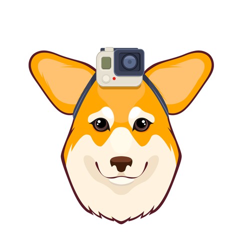 Create a Doggy with GoPro strapped to his head emoji/cartoon. | Figuren ...