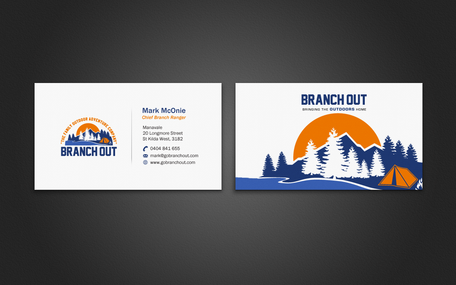 A new business Card for an Outdoor Adventure Company | Business card ...