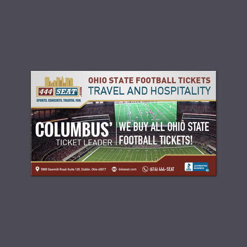 Design Ohio State Football Tickets, Travel and Hospitality Ad for ...
