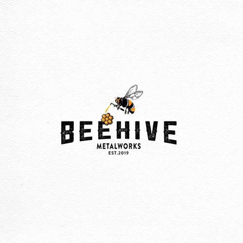 Design A Powerful Bad Ass BEE Logo for Beehive Metalworks | Logo design ...
