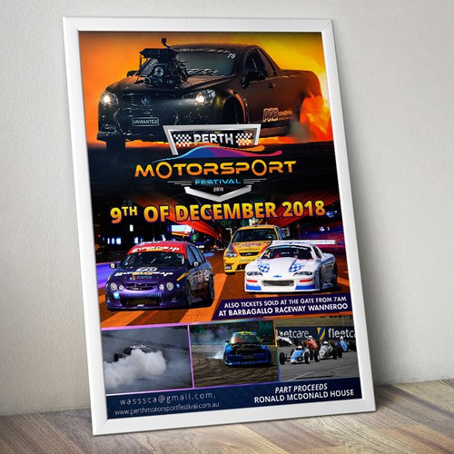 Festival poster for Motorsport with logo | Poster contest