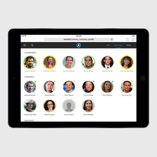 Engaging Employee Tracking Interface | Web page design contest