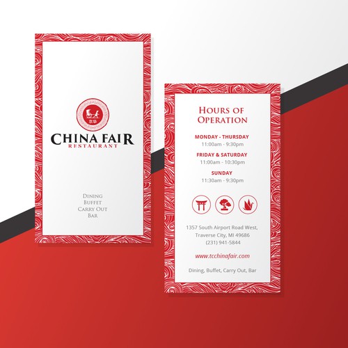 Design a traditional Chinese Business Card for Chinese Restaurant ...
