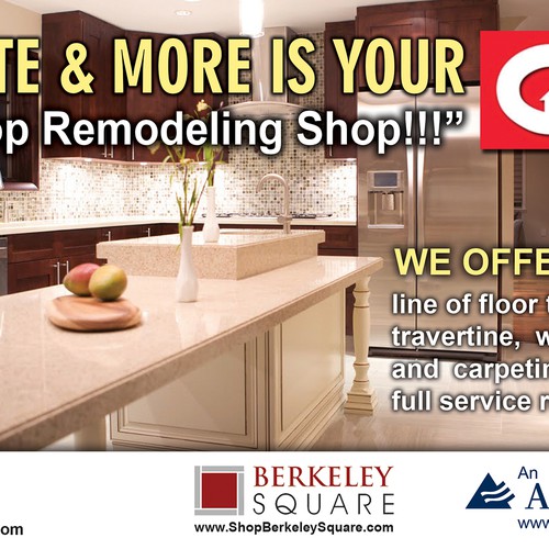 Create an ad for Granite and More | Postcard, flyer or print contest