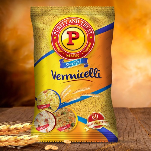 Designs | P Mark Wheat Semolina Vermicelli Design | Product packaging ...