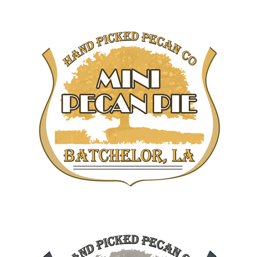 Create a classic and fun label for packaged pecan candy and pies ...