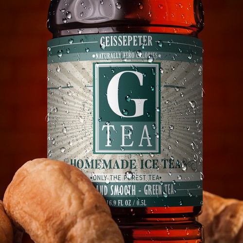 design luxury vintage ice tea bottle tag | Product label contest