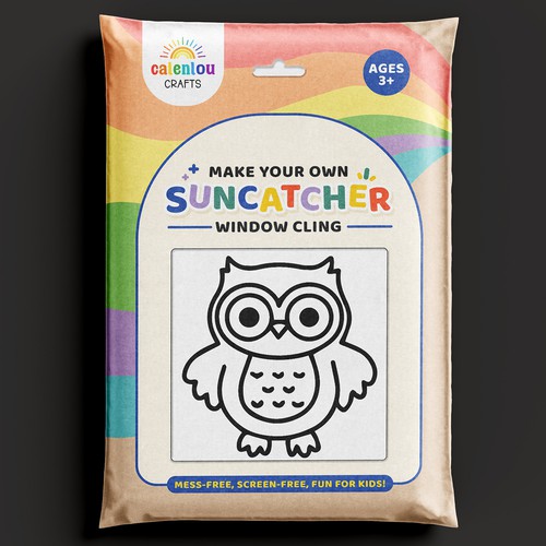 Designs | Playful packaging for kids suncatcher sticker craft kit ...