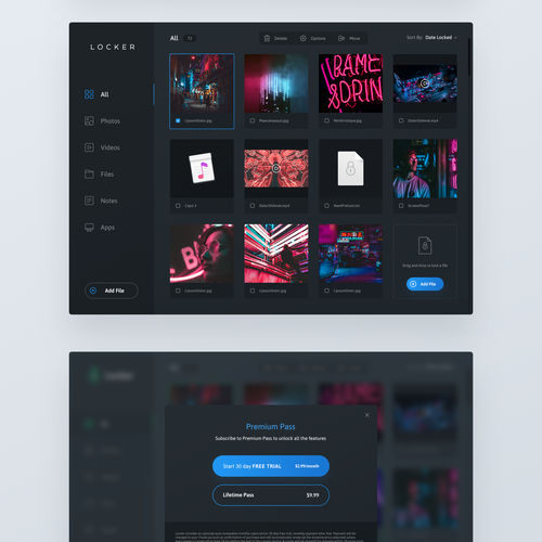 Design a beautiful "Dark-mode" UI for simple Mac app | App design contest