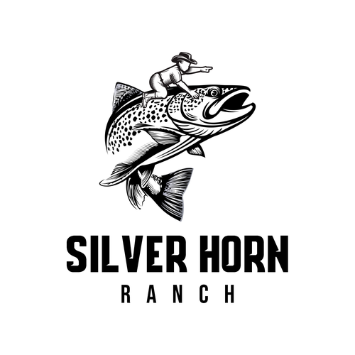 Designs | The Boy and the Trout - A timeless image for a cowboy ranch ...