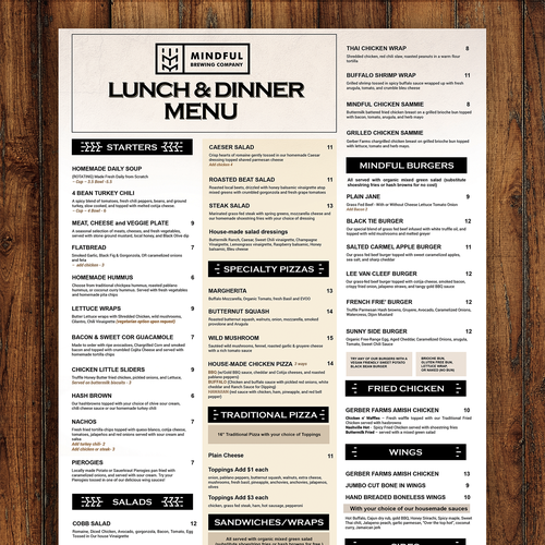 Design Menu Layout For New Craft Brewery And Restaurant Menu Contest 