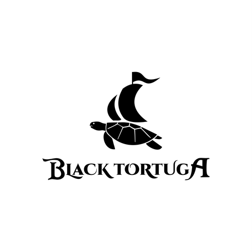 Design a Black Sea Turtle logo with a sail or sailboat somehow included ...