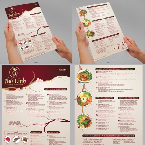 Designs | Authentic Vietnamese Restaurant Menu and Business Collaterals ...