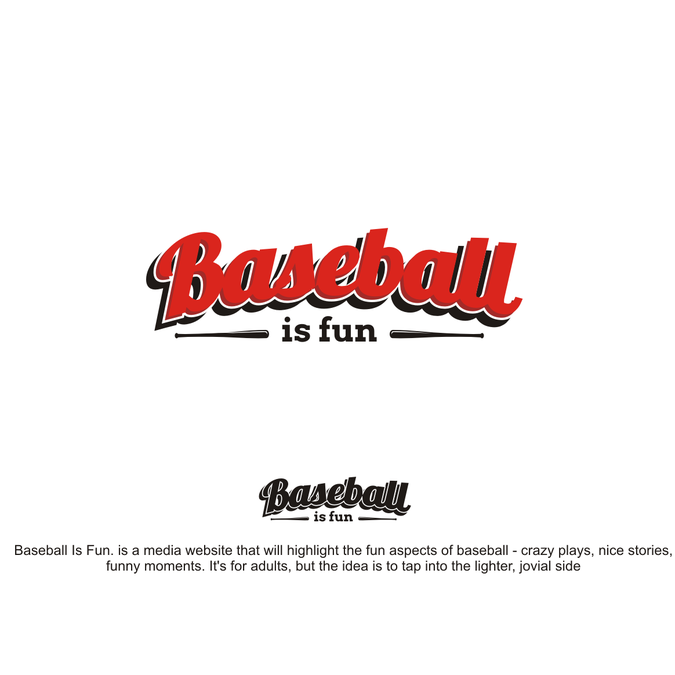 Create a baseball-themed logo for Baseball Is Fun. | Logo design contest
