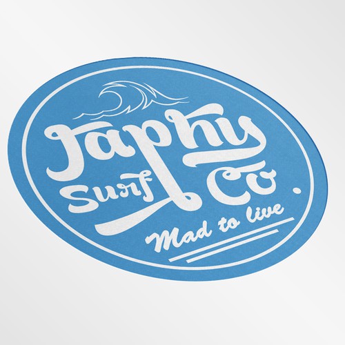 Create a simple, authentic logo for Japhy Surf Co., a 1950's inspired ...