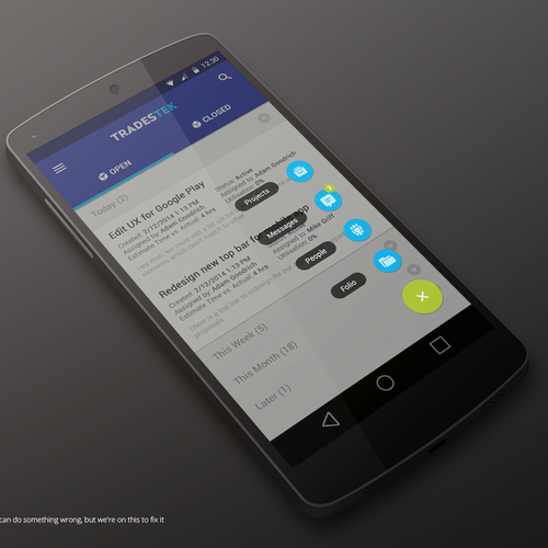 Create a visual overhaul of this mobile task screen | App design contest