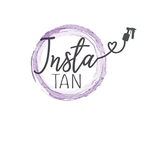 A spray tan salon possibly a logo with a spray tan gun looping in the ...