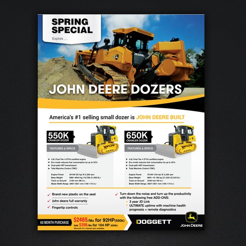 Easy Flyer -- Special Sale on Bulldozers | Postcard, flyer or print contest