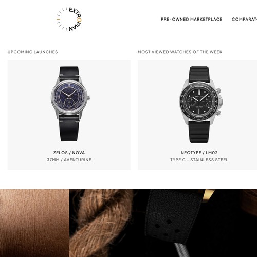 Designs | Refonte Home page pour la plateforme de montres Extropian ...