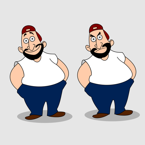 Create a jovial Fat Richard character for a t-shirt company | Character ...