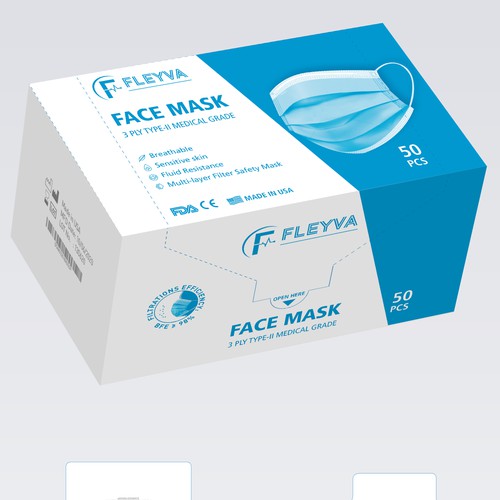 Designs | Box packaging for Covid 3 Ply masks | Product packaging contest