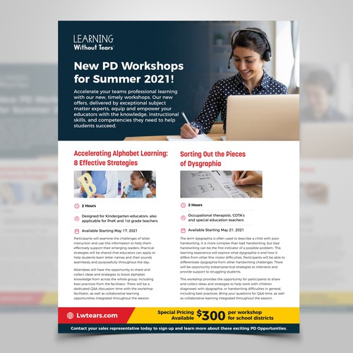 Designs | LWT Two Hour Workshop Flyer for Sales | Postcard, flyer or ...