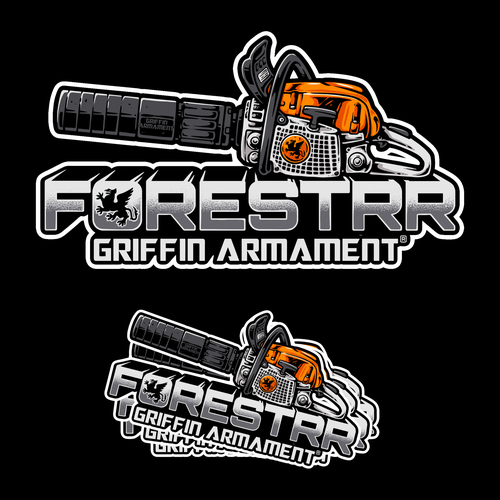 Designs | Chainsaw and Firearm Suppressor Sticker Design | Sticker contest