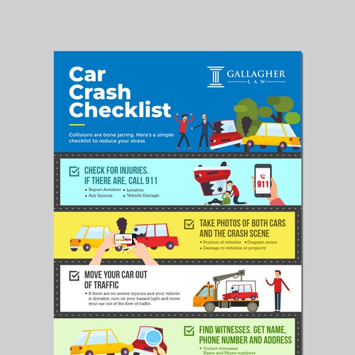 Designs | Car Crash Checklist | Postcard, flyer or print contest