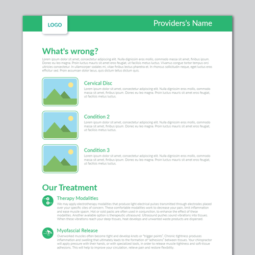 Design a Template for our Patient Handouts | Brochure contest