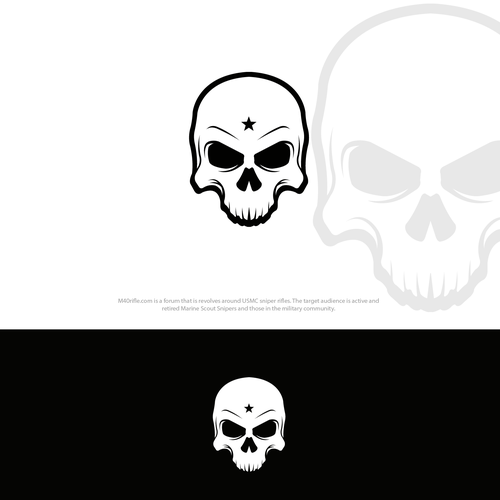 Sniper Skull Logo