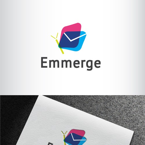 Sharp-edged, modern butterfly logo for Emmerge | Logo design contest