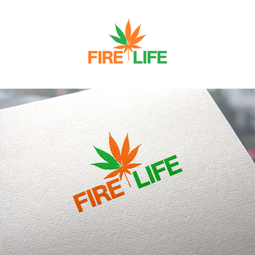 Create a logo for "Fire Life Cannabis". A medical marijuana brand in ...