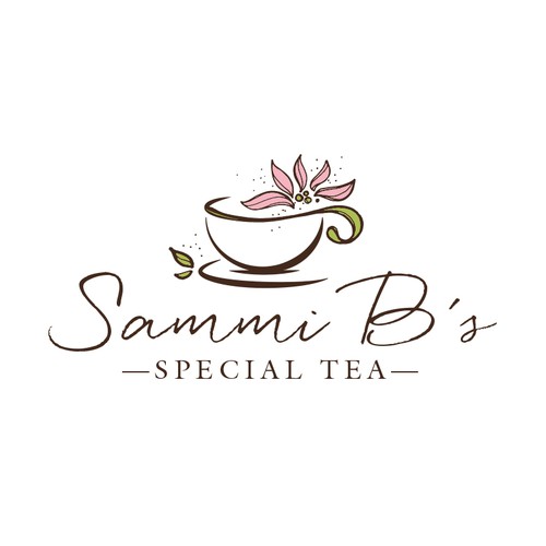 Create an eye-catching tea/herbal design for Sammi B's Special Teas ...
