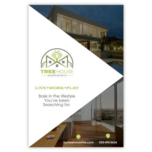 Designs | Treehouse Apartments Banner | Signage contest