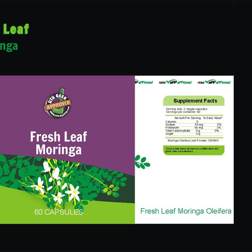 Create the next product label for Fresh Leaf Moringa Oleifera | Product ...