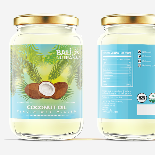 Coconut Oil Label | concurso Rótulo Coconut Oil Label | concurso Rótulo