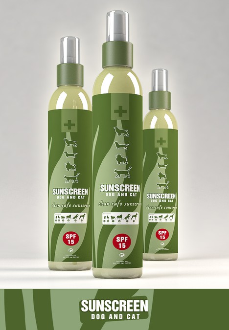 product label for Dog & Cat Sunscreen Spray | Product label contest